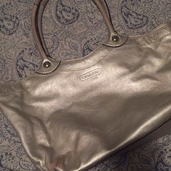 Coach | Bags | Metallic Coach Tote Bag | Poshmark